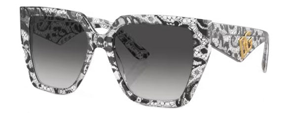 DG41 DOLCE & GABBANA DG4438 32878G 55 BLACK LACE / GREY GRADIENT – A ...